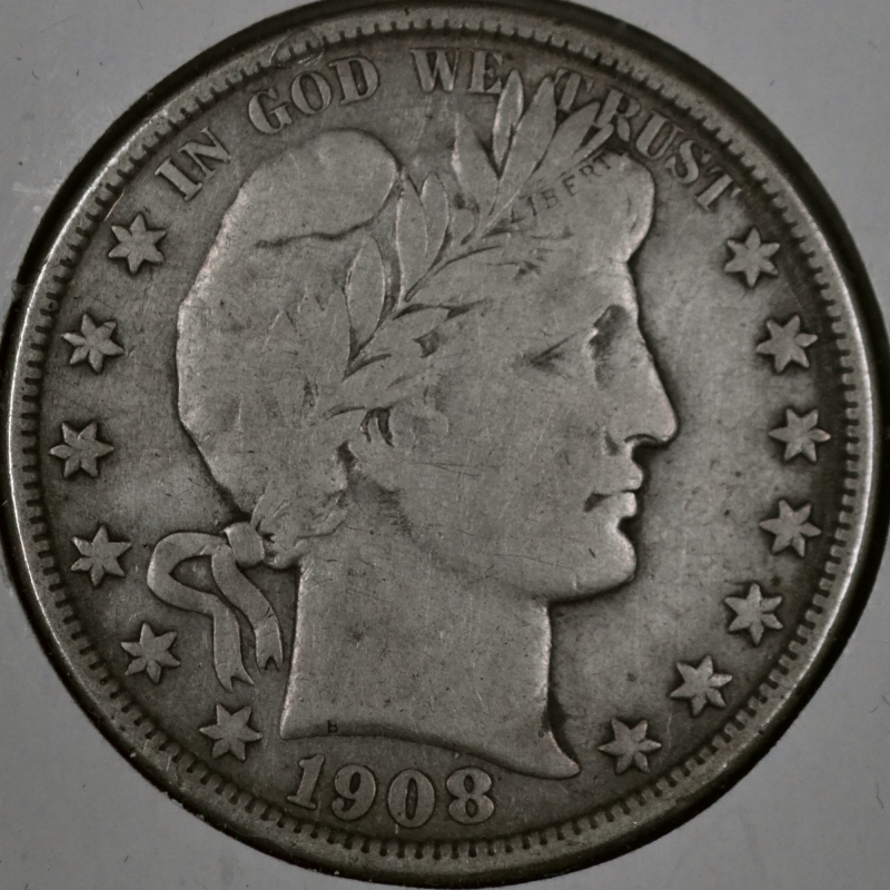 1908-O Barber Half Dollar - F+ Cl