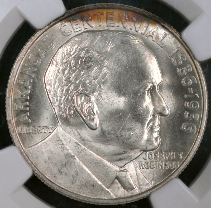 1936 50C Robinson Commemorative Half Dollar Tab Toning! - NGC MS65 ...