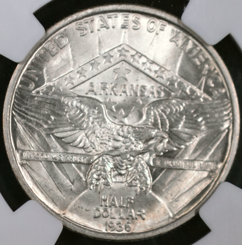 1936 50C Robinson Commemorative Half Dollar Tab Toning! - NGC MS65 ...