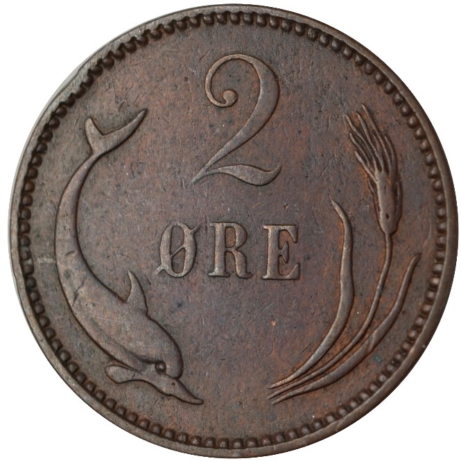 1892-CS Denmark 2 Ore - Christian IX