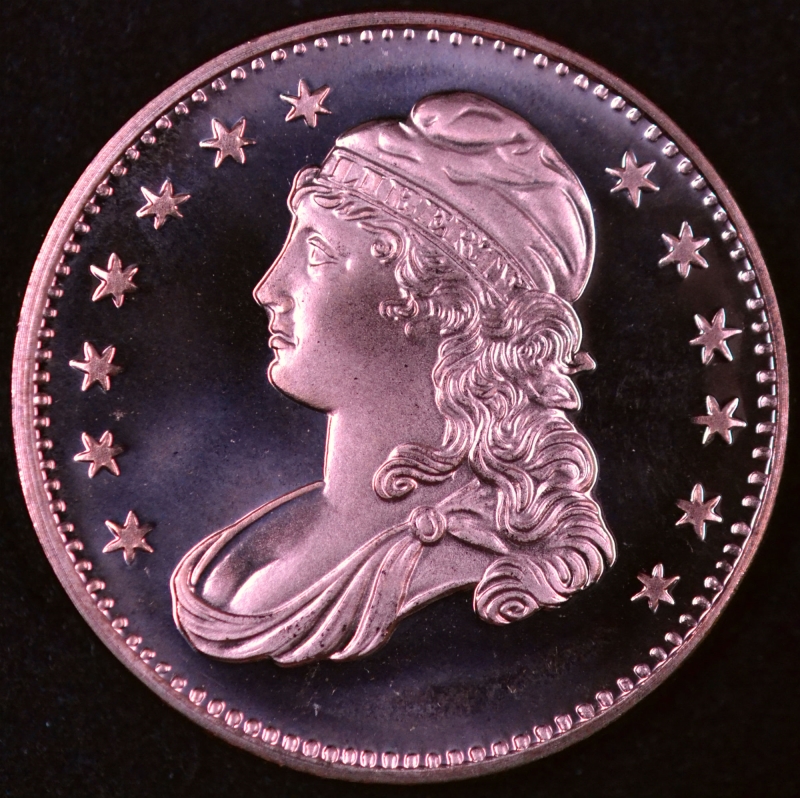 1 oz Copper Capped Bust Half