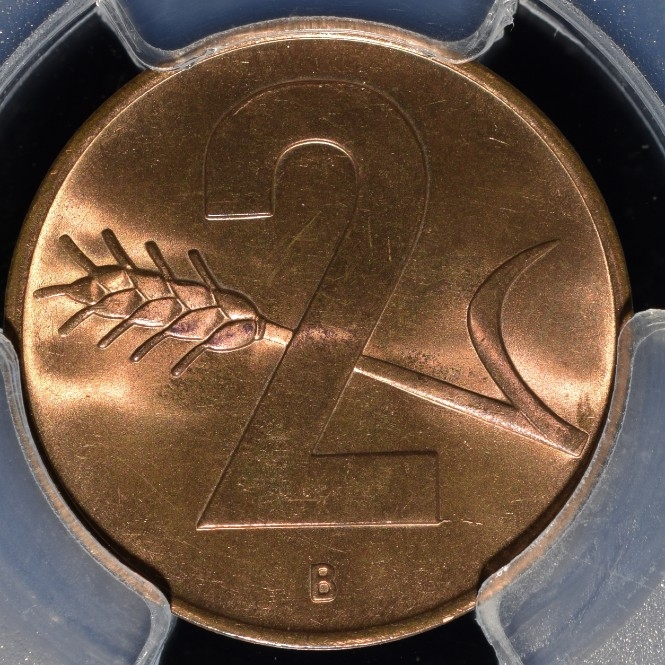 1963-B Switzerland 2 Rappen - PCGS MS66RB