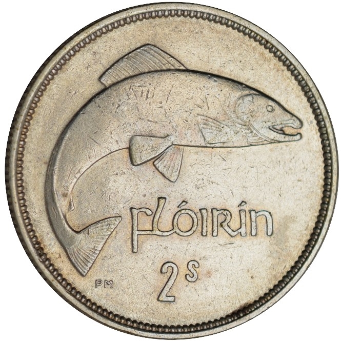 1941 Ireland 1 Florin - Salmon (Silver)
