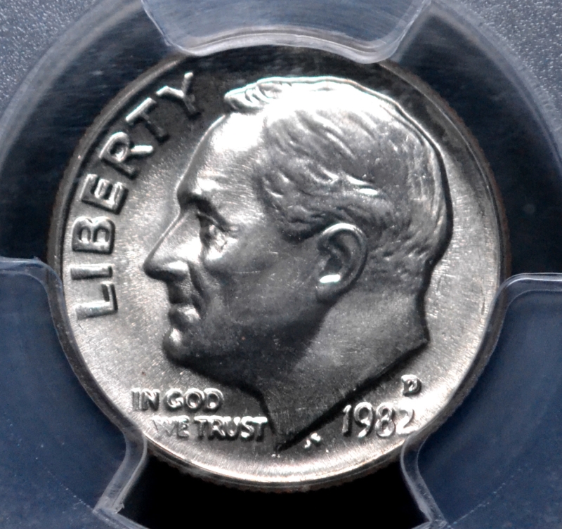 1982-D 10C Roosevelt Dime Uncirculated - PCGS MS65FB