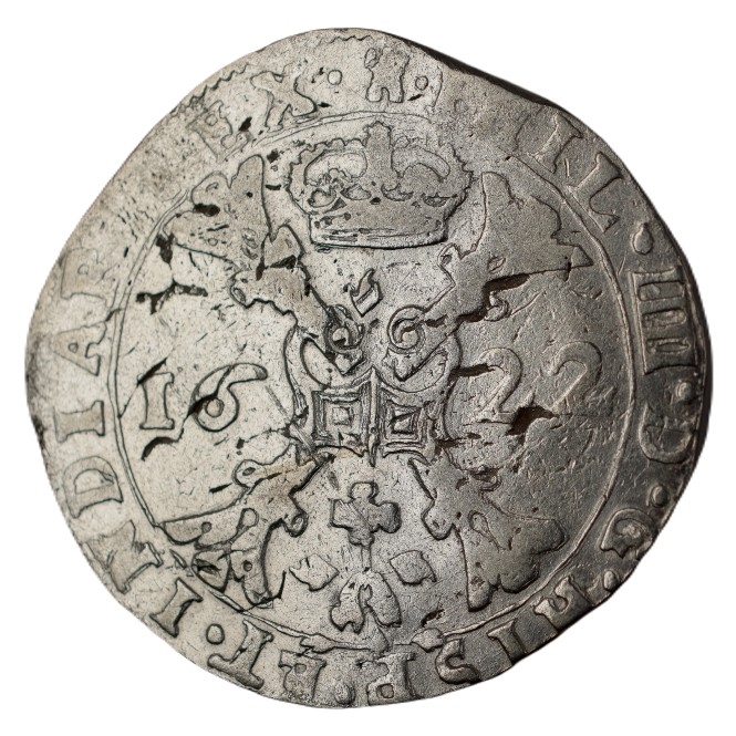 1622 Spanish Netherlands 1 Patagon - Felipe IV (Tournai; Silver)