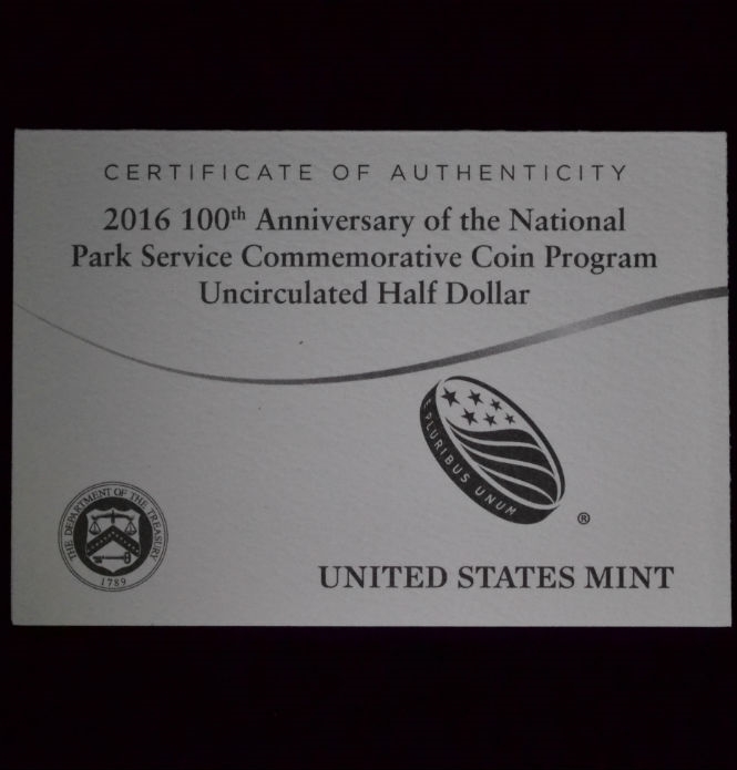 2016-D National Park Service 100th Anniversary Commemorative Clad Half Dollar UNC