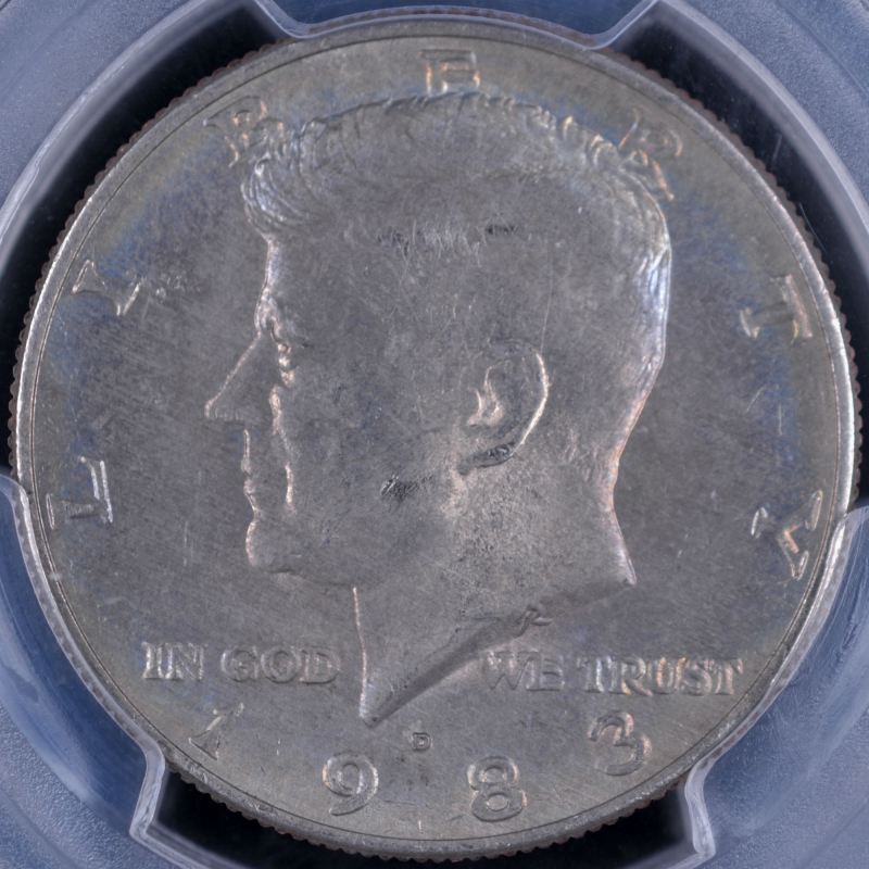 TONED!! 1983-D 50C Kennedy Half Dollar - PCGS MS62 35987669