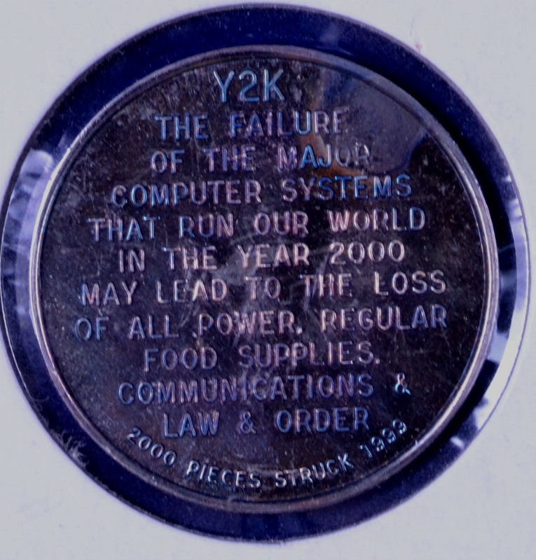 TONED 1999 Y2K Silver Medallion
