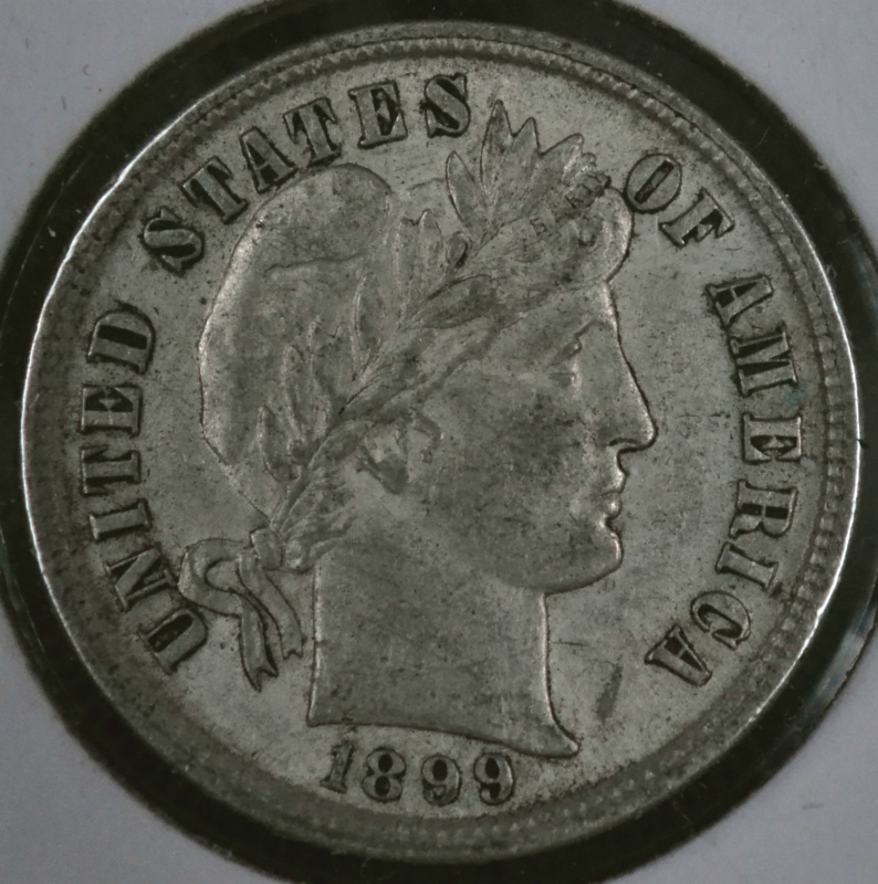 1899 10C Barber Dime - About Uncirculated