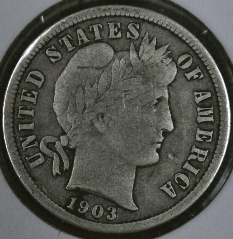 1903-S 10C Barber Dime - Fine