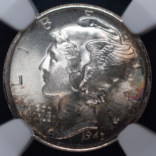 1945-S Mercury Dime - NGC MS66