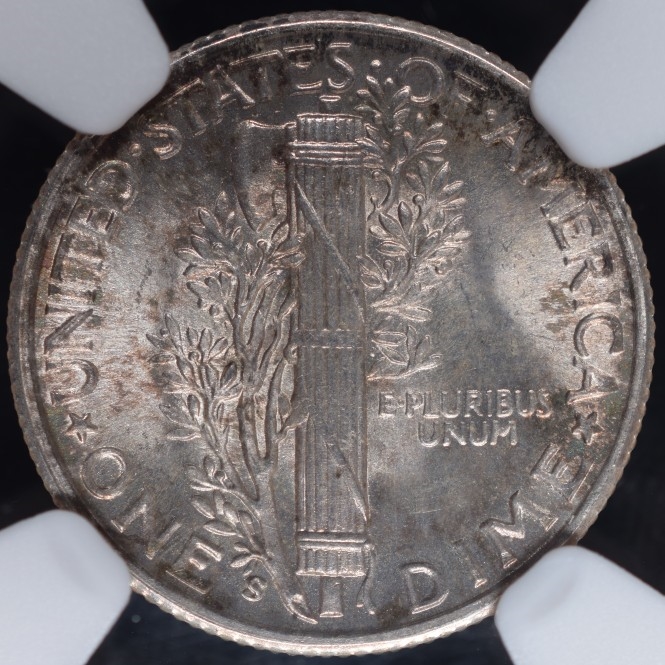 1945-S Mercury Dime - NGC MS66