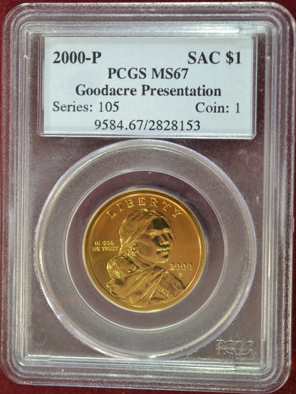 2000 $1 Sacagawea Dollar Goodacre Presentation PCGS MS 67 2828153