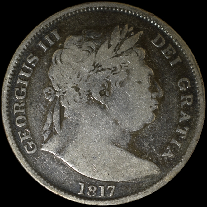 1817 Great Britain 1/2 Crown - KM# 667