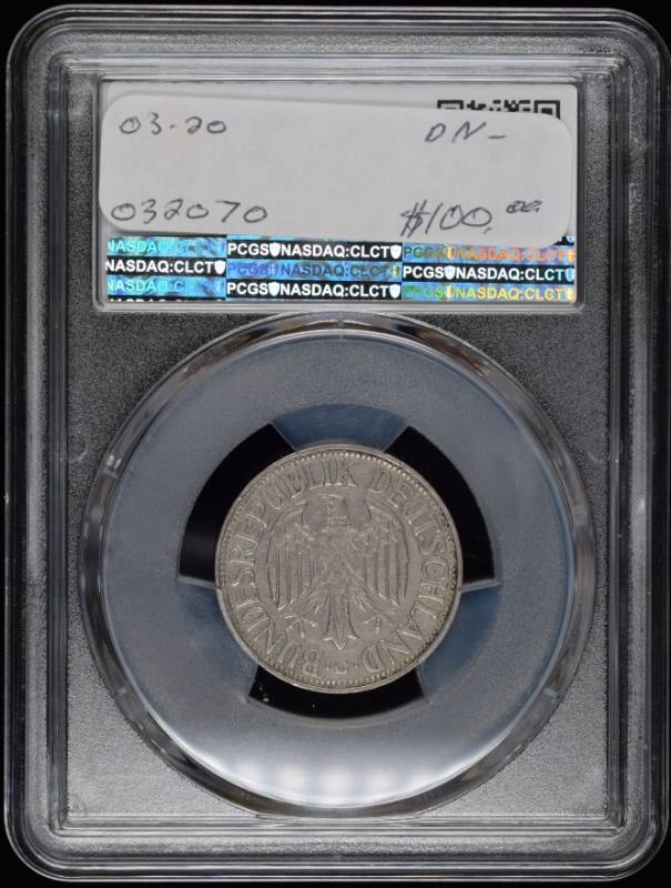 1954-G Germany 1 Deutsche Mark - PCGS AU50