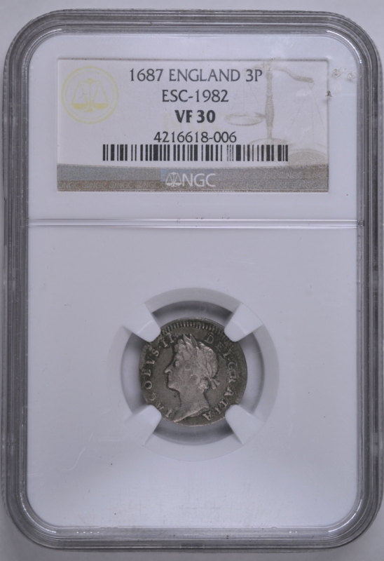 1687 England 3P ESC-1982 - NGC VF30 4216618-006