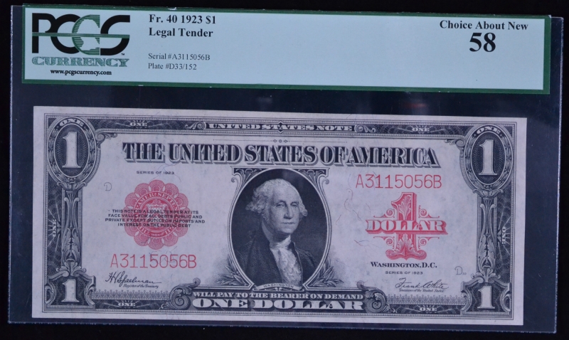 1923 Series $1 U.S. Legal Tender Note - CH CU1923 Series $1 U.S. Legal ...