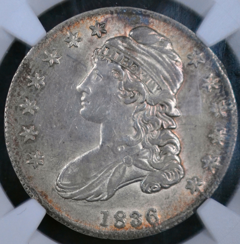 1836 Lettered Capped Bust Half Dollar - NGC AU55 4821159-004