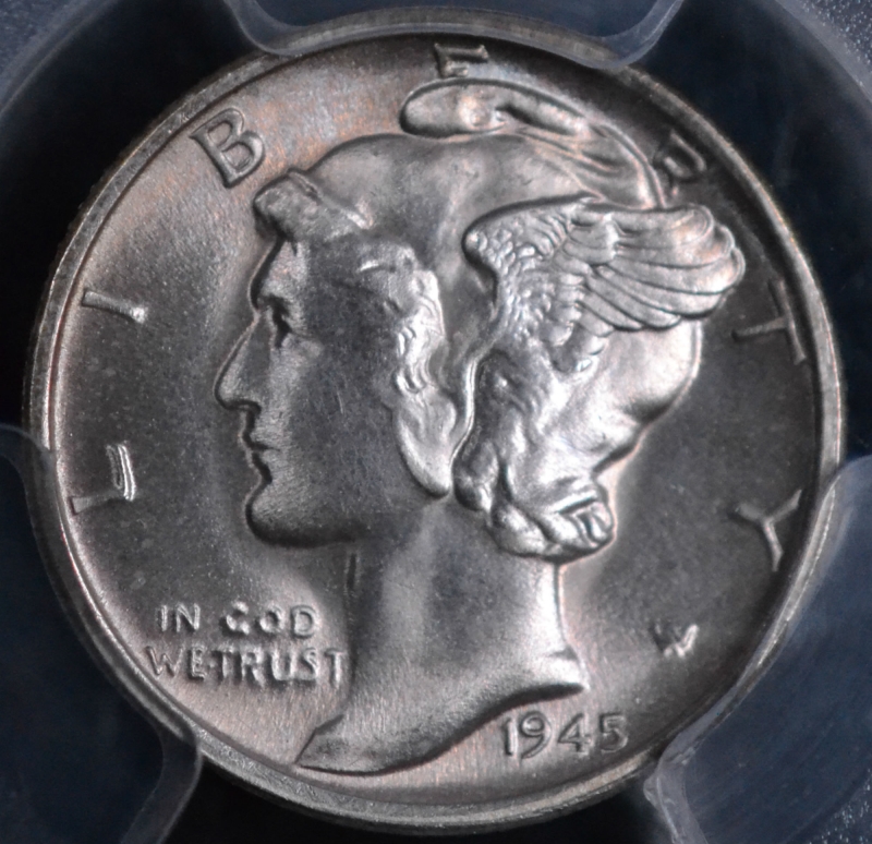 1945-S 10C Mercury Dime Micro S - PCGS MS66 36308607
