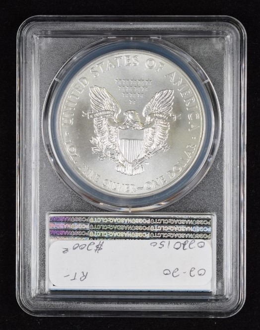 2015 $1 American Silver Eagle *Mint Error* Obverse Strike-Through ...