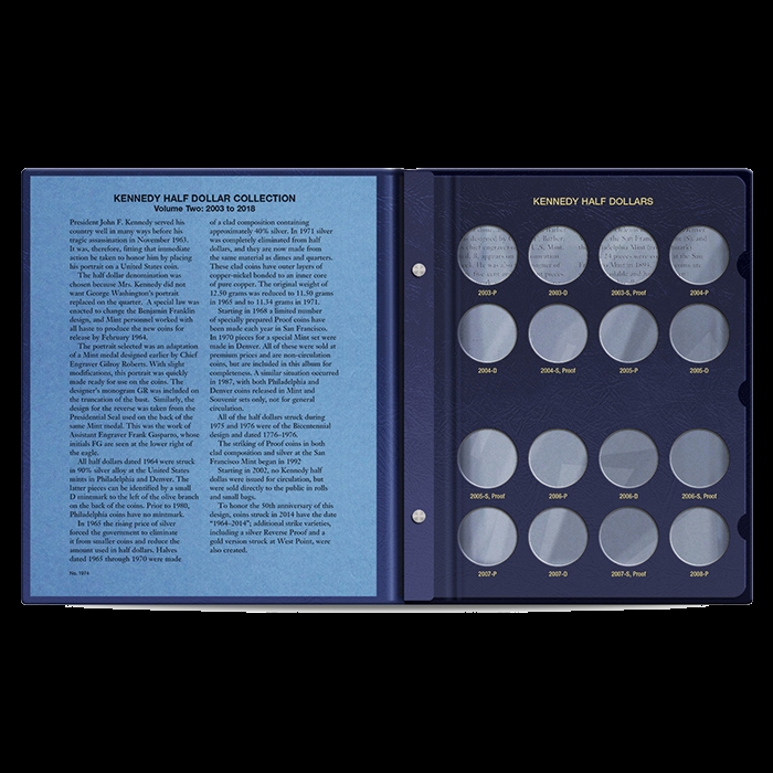 Whitman Kennedy Half Dollars 2003 - 2018 P, D, & S Mints by Year Album ...