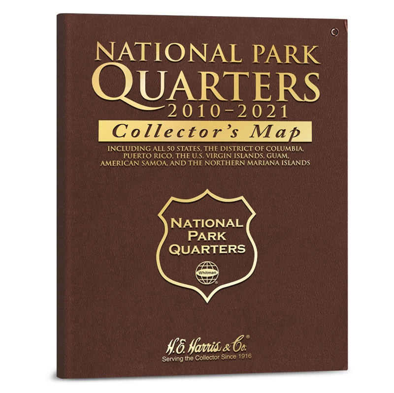 HE Harris Whitman National Park Quarters Series 2010-2021 Collectors Map