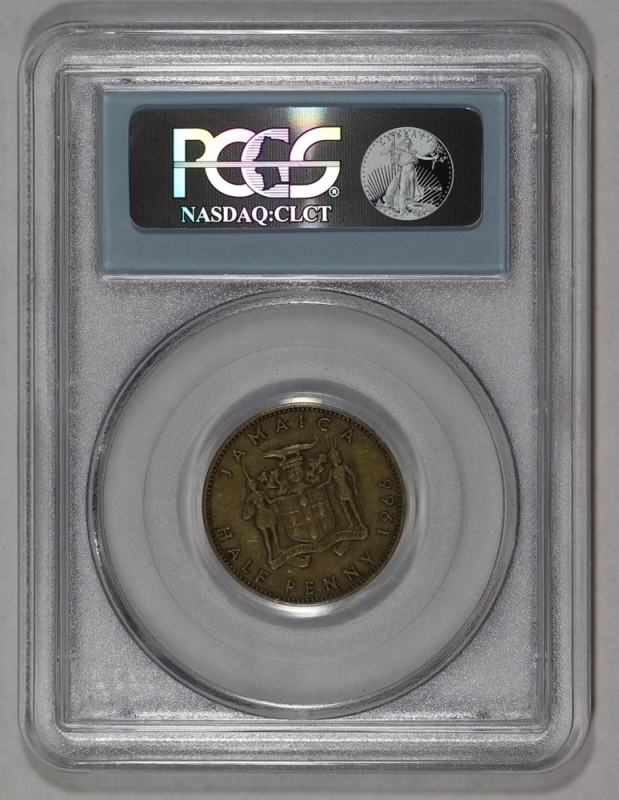 1950-1969 Jamaica 1/2 Penny - WTC Ground Zero Recovery - PCGS Certified