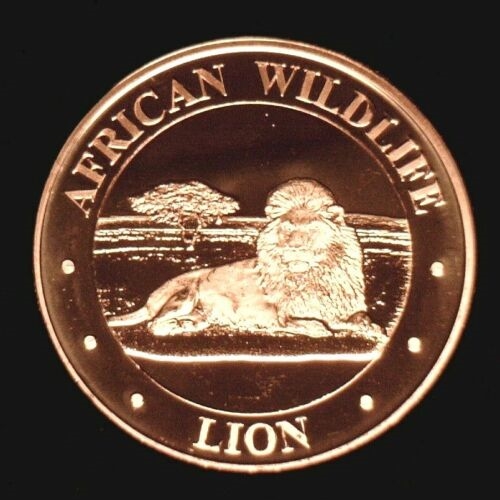 1 oz Copper Round - African Lion