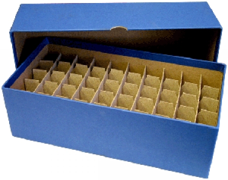 11" x 5.5" Nickel Roll or Tube Storage Box Holds 50 Rolls or Tubes ...