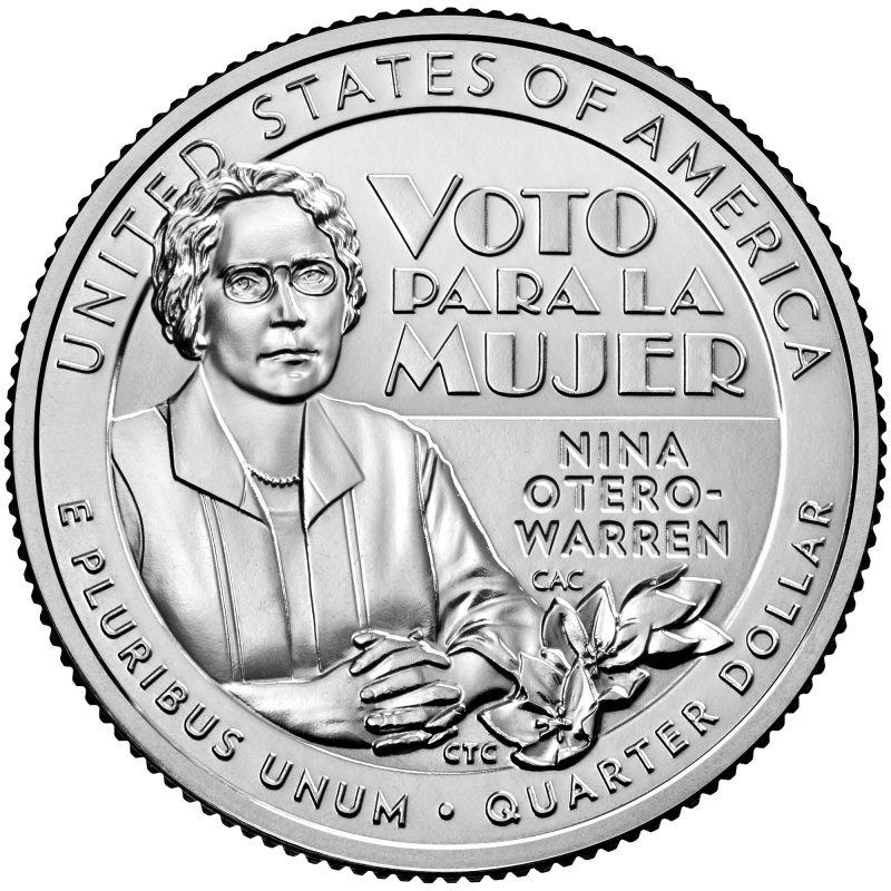 2022-P U.S. 25¢ - American Women Quarters: Nina Otero-Warren - BU