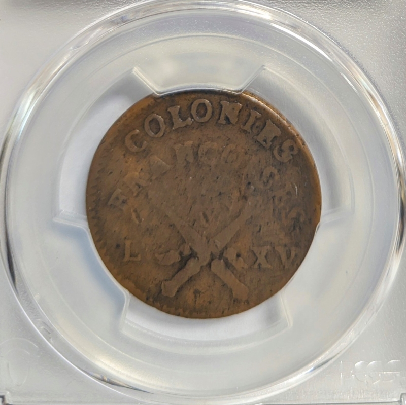 1767-A French Colonies 12 Deniers - Louis XV - PCGS F12