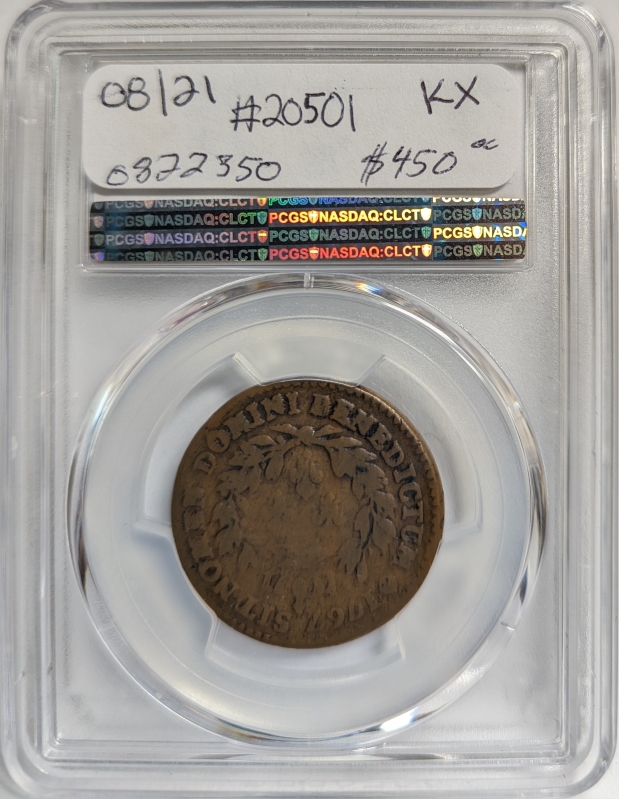 1767-A French Colonies 12 Deniers - Louis XV - PCGS F12