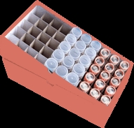 12.5" x 6.5" Quarter Roll or Tube Storage Box Holds 50 Rolls or Tubes ...