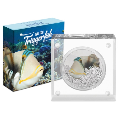 2018 Niue $2 - Reef Fish: Triggerfish - New Zealand Mint