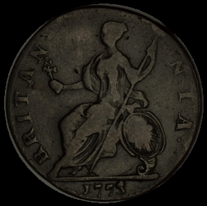 1773 Great Britain 1 Farthing - George III (1st Issue)