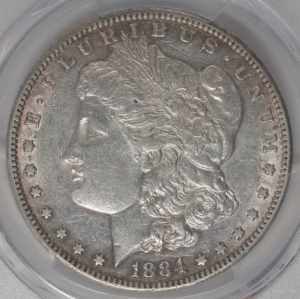 1884-S U.S. $1 - Morgan Silver Dollar - PCGS AU53
