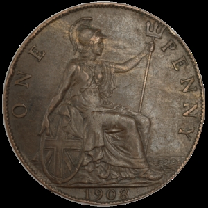1908 Great Britain 1 Penny - Edward VII