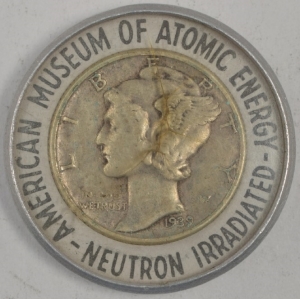 1939 U.S. 10¢- Irradiated Mercury Dime - Radioactive Encased (Cracked Case)