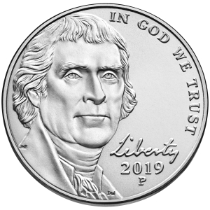2019-P Jefferson Nickel- Brilliant Uncirculated