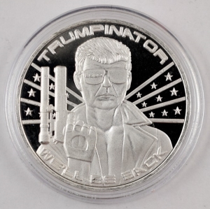 2021 1oz Silver Proof-Like - Trumpinator (In Direct Fit) - Blockchain Mint