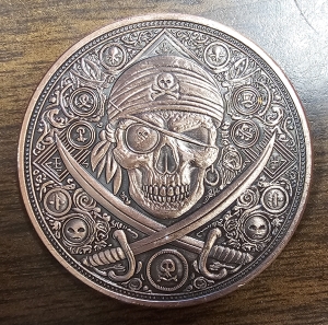 1oz Copper Round - Pirates - 20ct