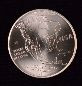 2017 Set of 3 Silver, Copper, & Brass Great American Eclipse Rounds w ...