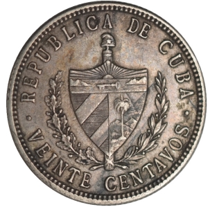 1915 Cuba 20 Centavos (Silver)