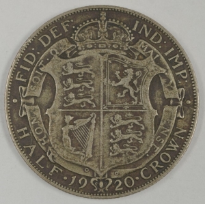 1920 Great Britain 1/2 Crown - George V (2nd Type)