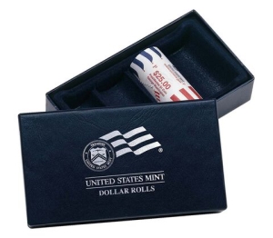 United States Mint Dollar Rolls Storage Box - Fits 4 $25 Rolls