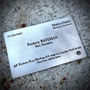 North View Products - Patrick Bateman Business Card American Psycho ...