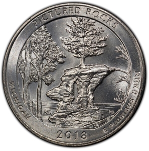 2018-P Pictured Rocks National Lakeshore Quarter - BU