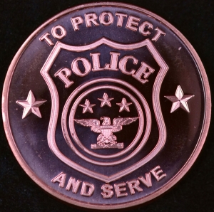 1 oz Copper Round - Police Department - 20 Count Roll