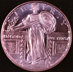 1 oz Copper Round - Standing Liberty Quarter - 20 Count Roll