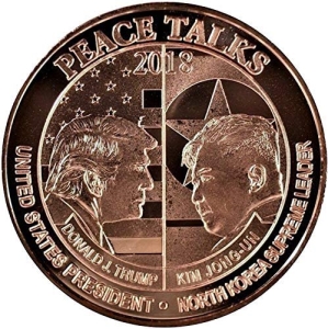 1 oz Copper Round - Trump Peace Talks - 20 Count Roll